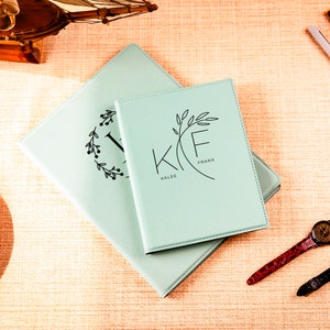 Personalized Monogram Portfolio, Elegant Monogram Engraved Padfolio ...