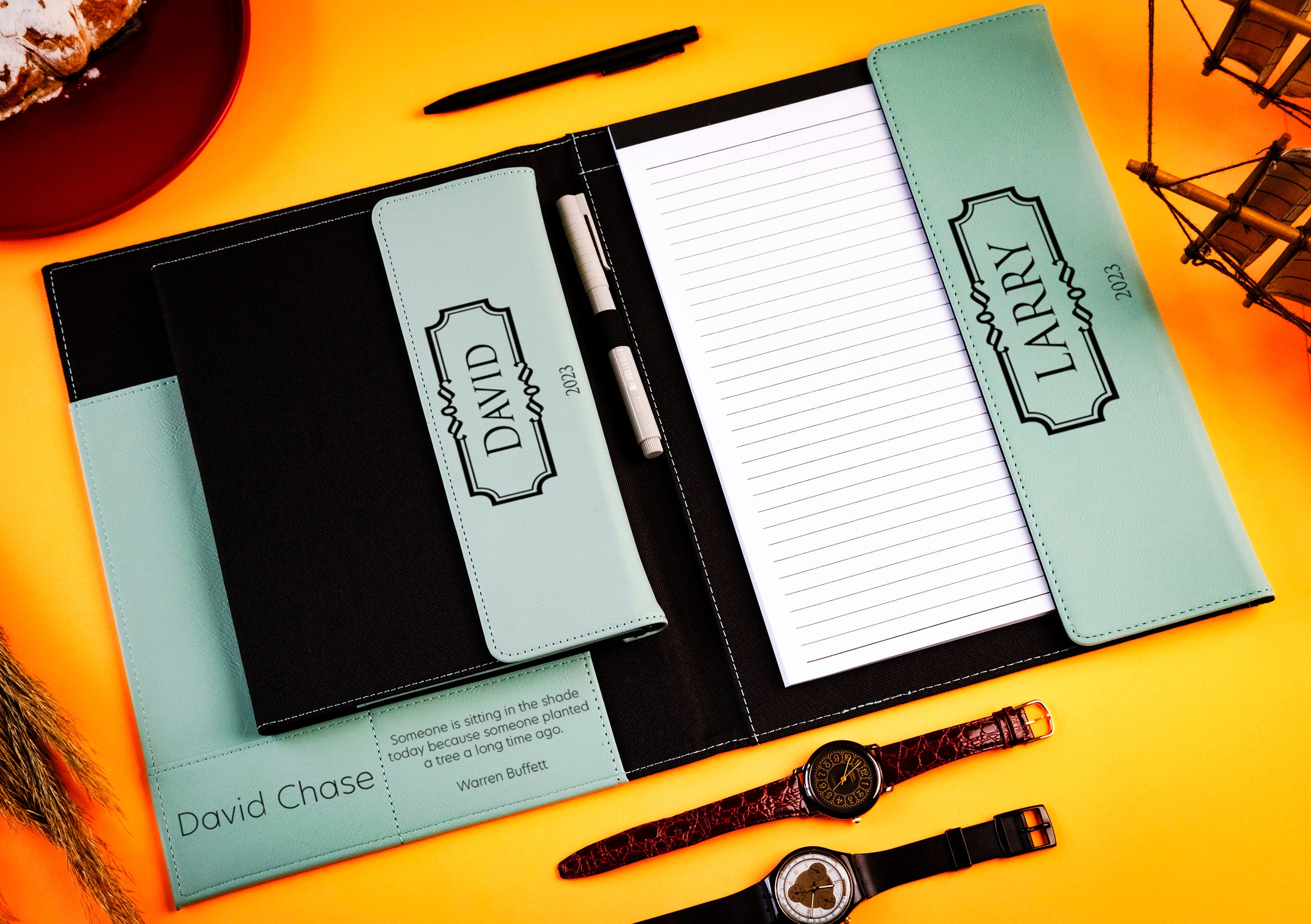 Engraved Flapped Portfolio, Personalized Laser Engraved Portfolio ...