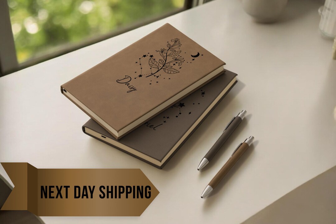 Personalized Zodiac Monogram Notebook, Zodiac Monogram Engraved Diary ...