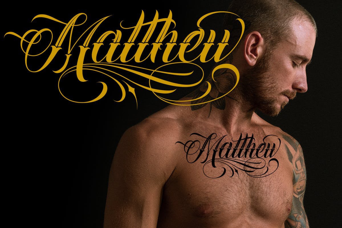 20 Premium Tattoo Fonts Bundle 7 Custom Tattoos Design, Logo Fonts ...