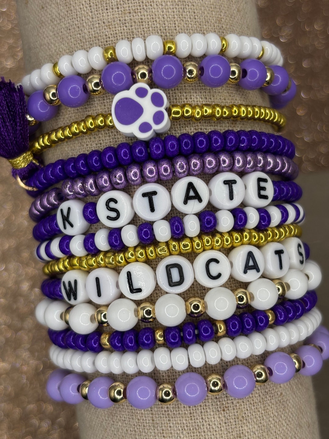 Kansas State University Inspired Bracelet | KSU Bracelet | K-state ...