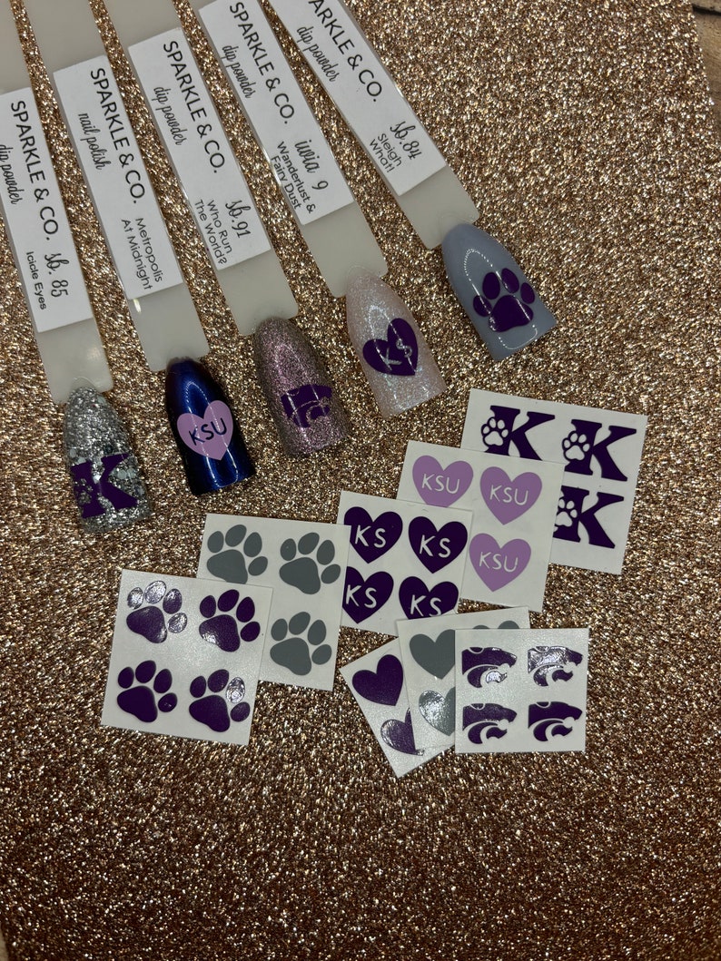 K-state Nail Decals K-state Wildcats Nail Decals Cathead Nail Decals ...