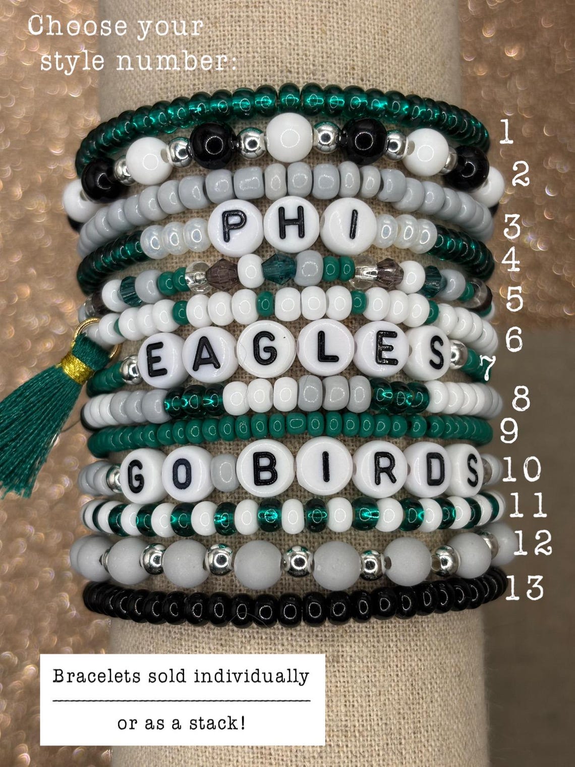 Philadelphia Eagles Bracelets | Eagles Bracelets | Football Bracelet ...