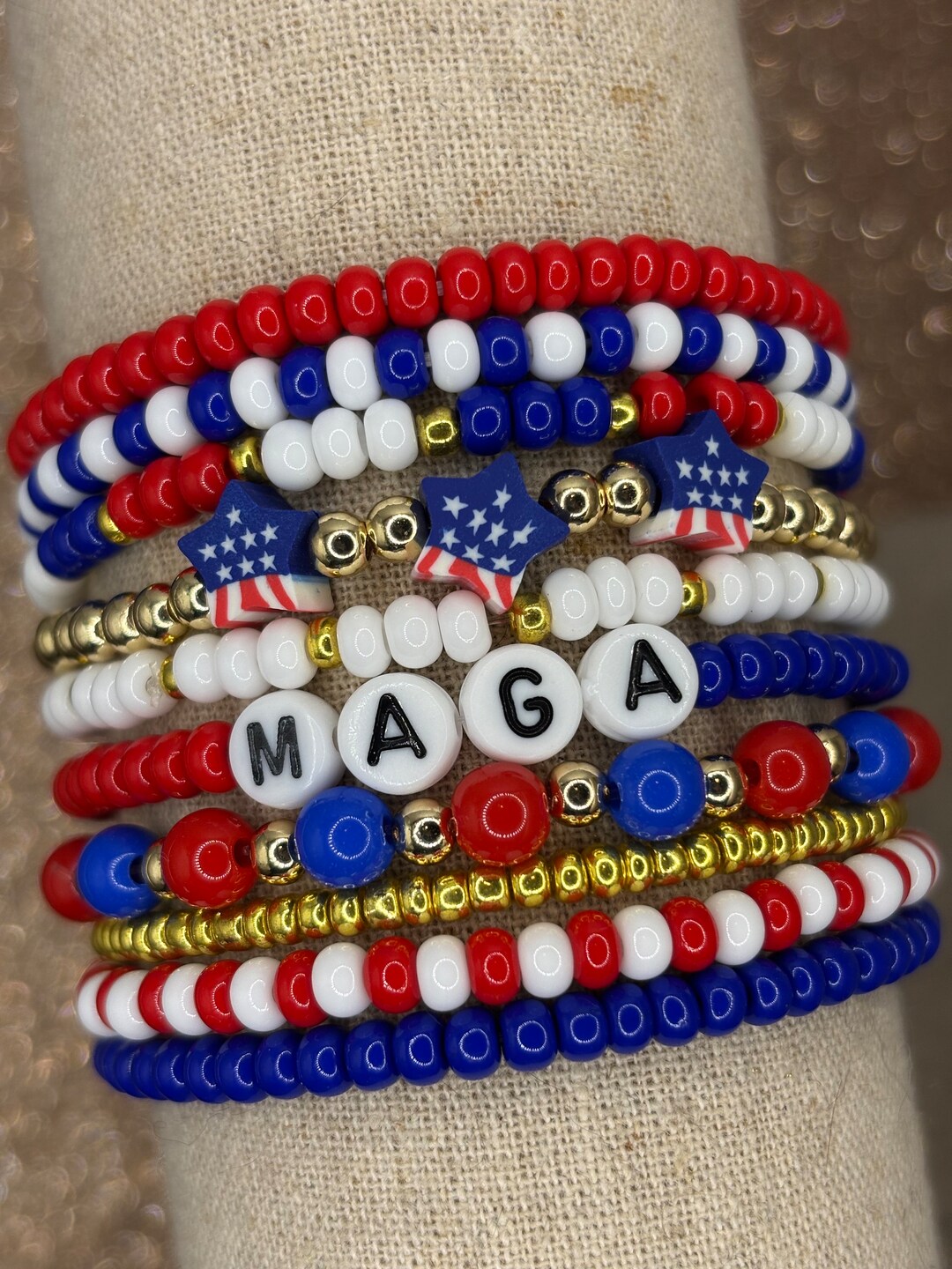 MAGA Bracelet | Political Bracelet | USA Bracelet | Trump 2024 ...