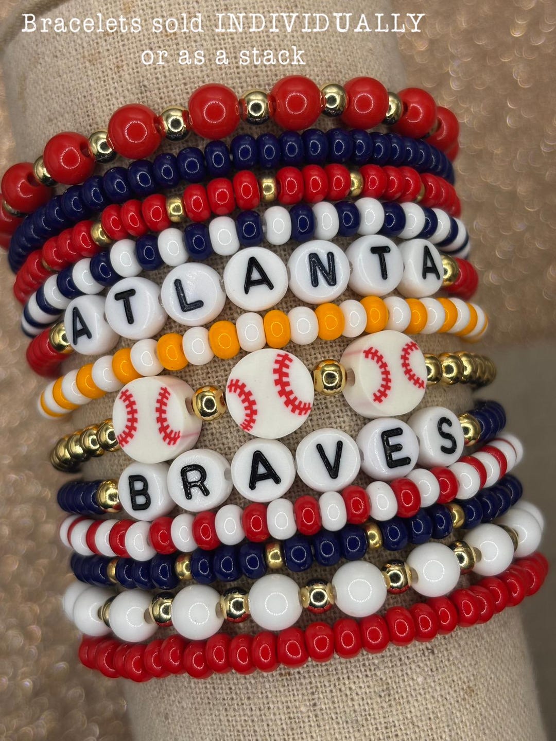 Atlanta Braves Inspired Bracelets | Baseball Bracelets | Atlanta Braves ...
