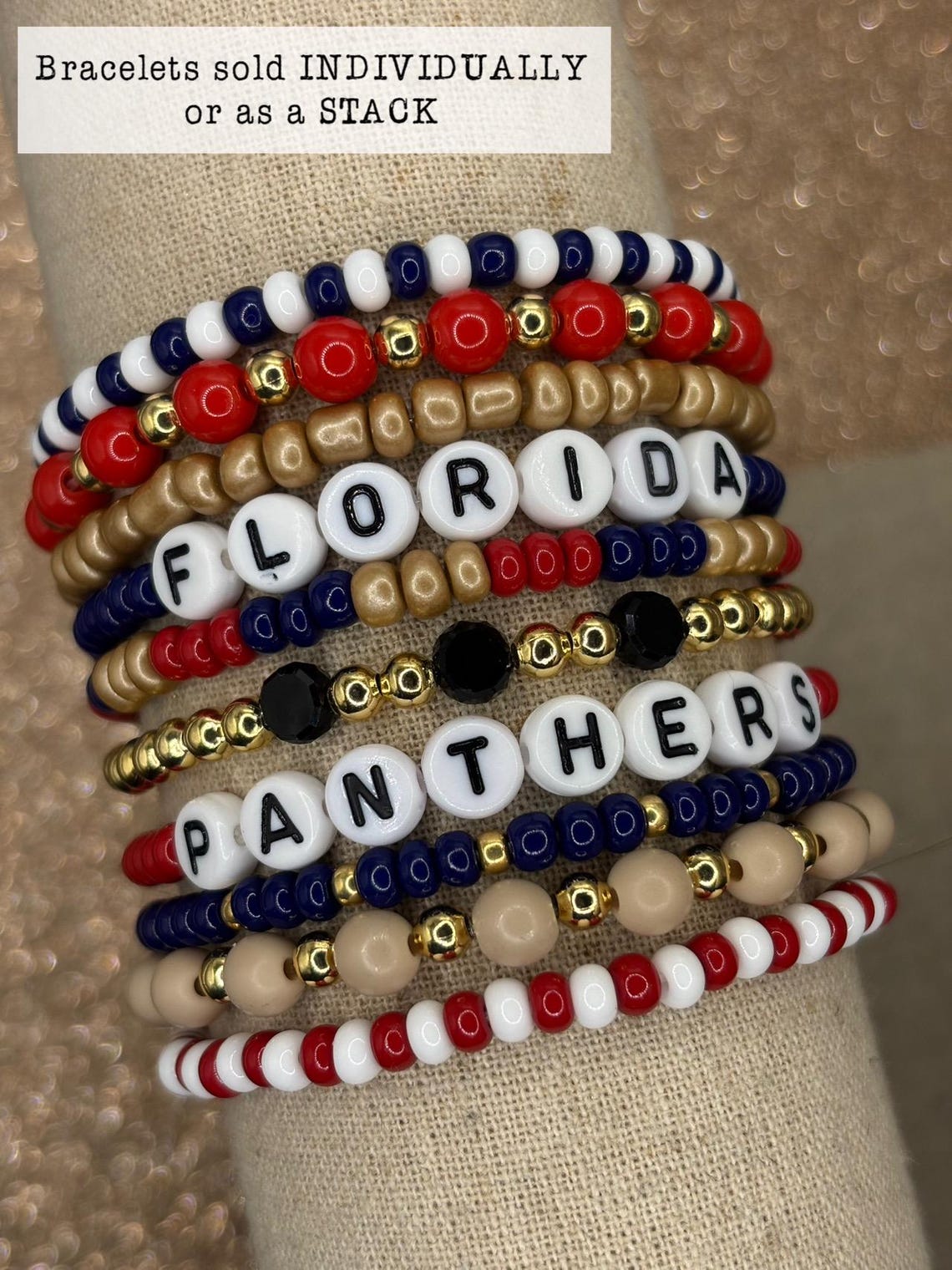 Florida Panthers Bracelets | Florida Panthers Hockey Bracelet Stack ...