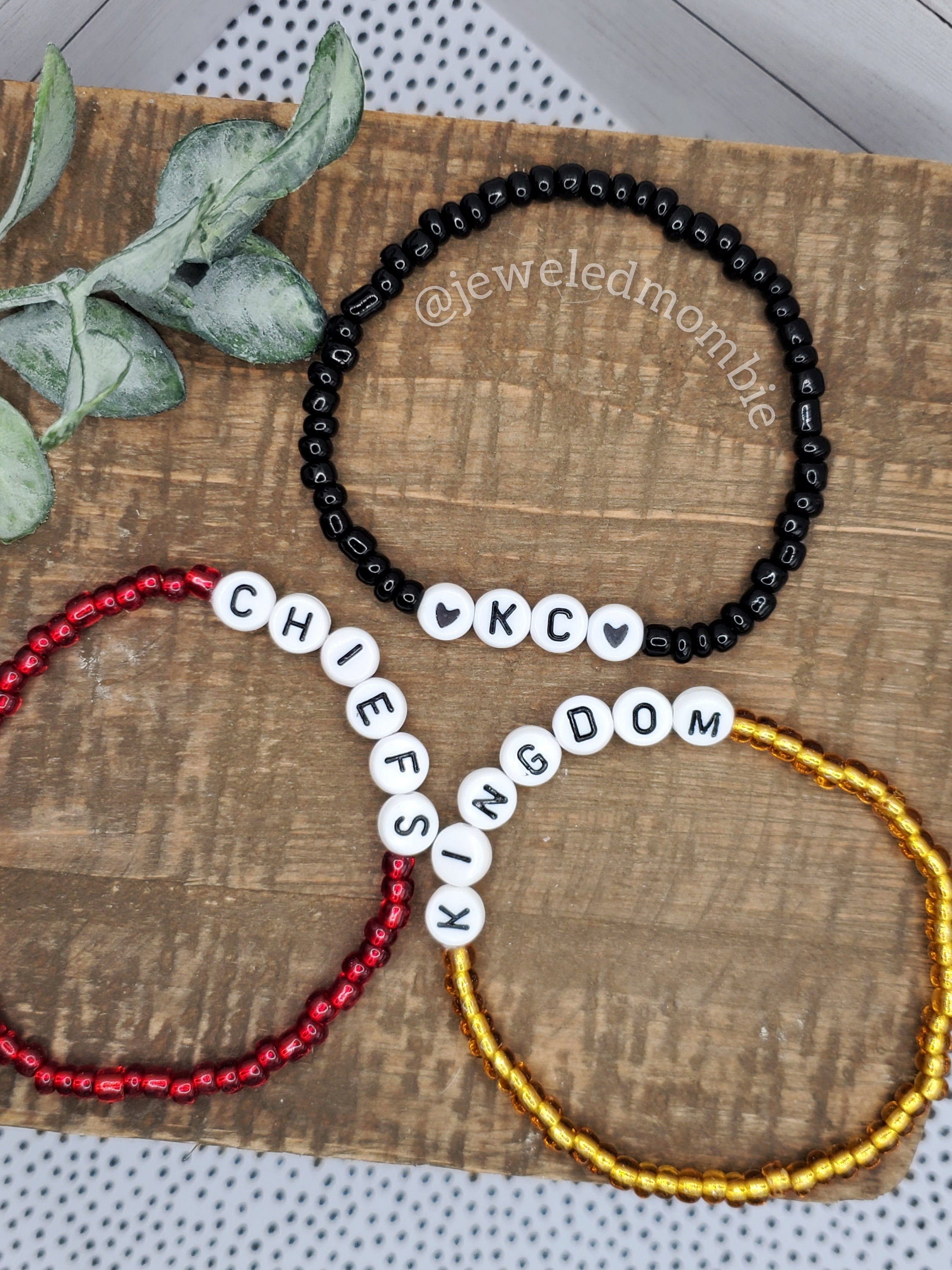 Kansas City Chiefs Beaded Bracelet Trio - Etsy