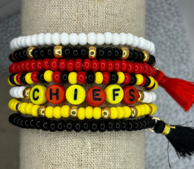 Kansas City Bracelets CHIEFS Bracelets NFL Sports Bracelets Gameday ...