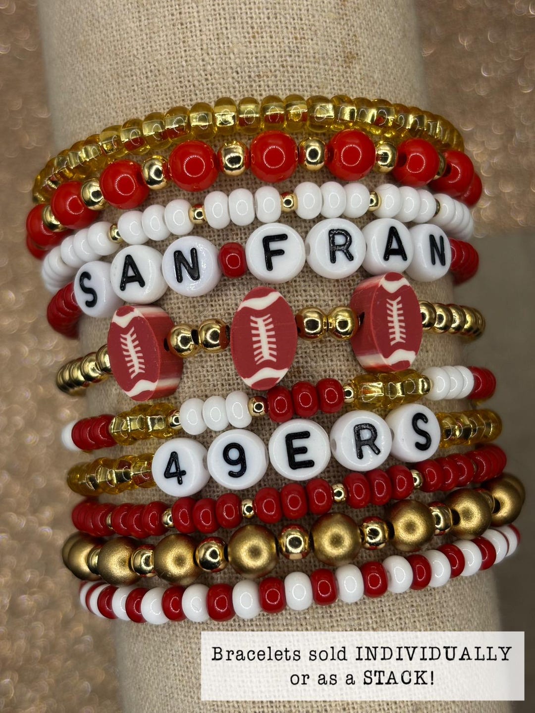 San Francisco 49ers Bracelets | 49ers Bracelet | Football Bracelet ...