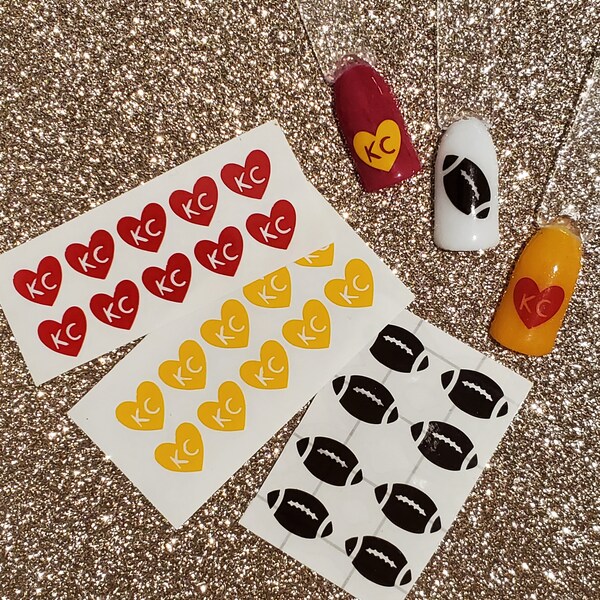 Football Nail Decals - Etsy