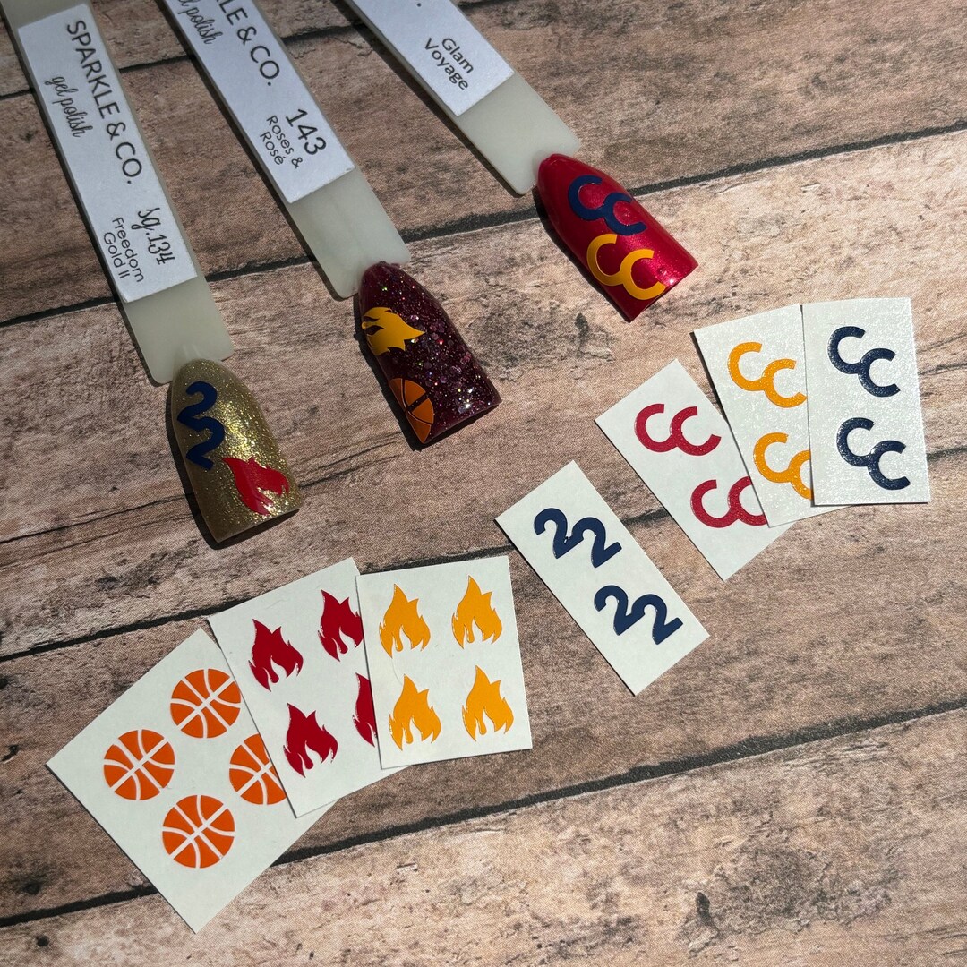 Indiana Fever Nail Decals | Fever Nail Decals | Nail Decals | Caitlin ...
