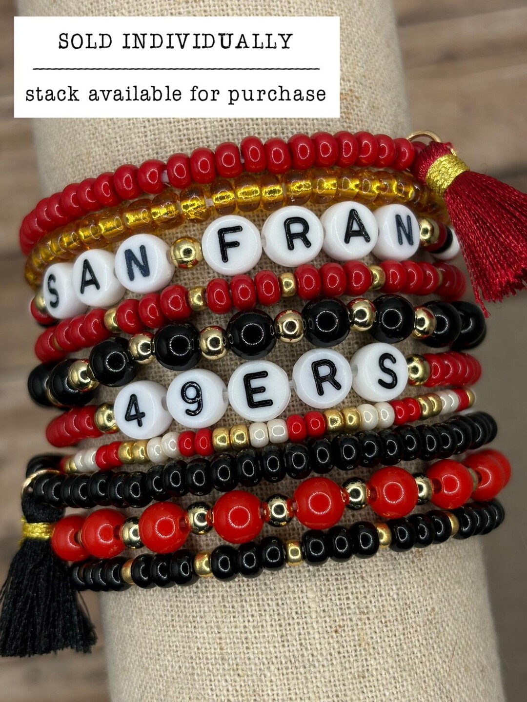 San Francisco 49ers Bracelets | 49ers Bracelets | Football Bracelets ...