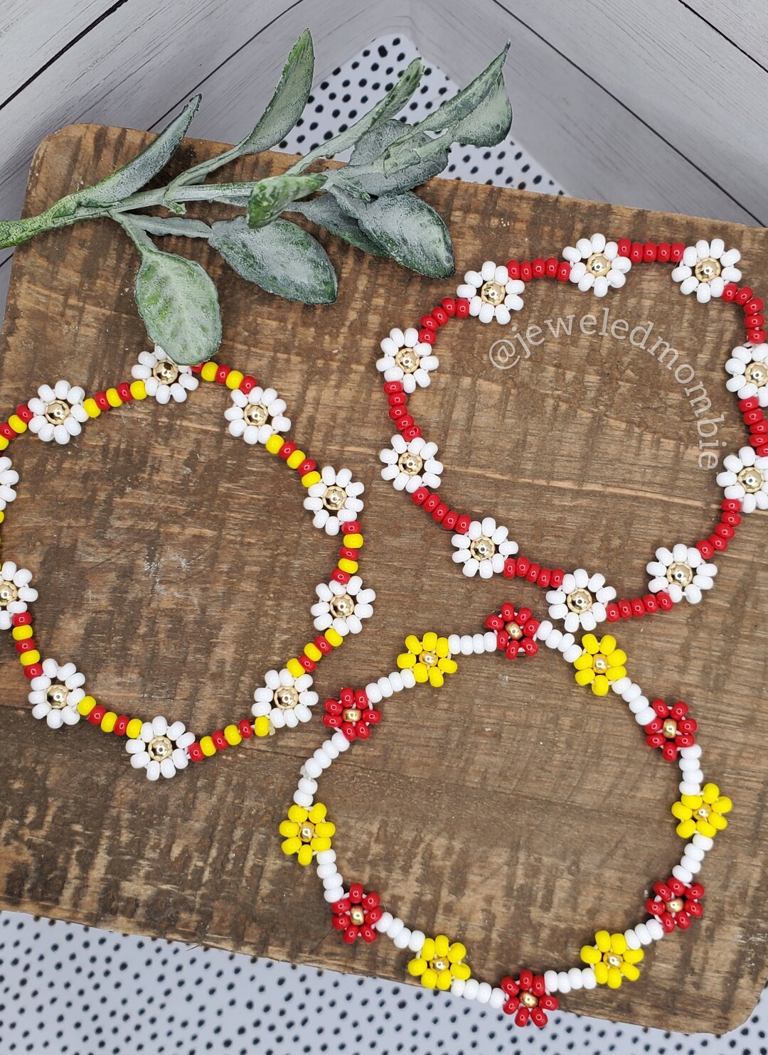 Kansas City Chiefs Flower Chain Beaded Bracelet - Etsy