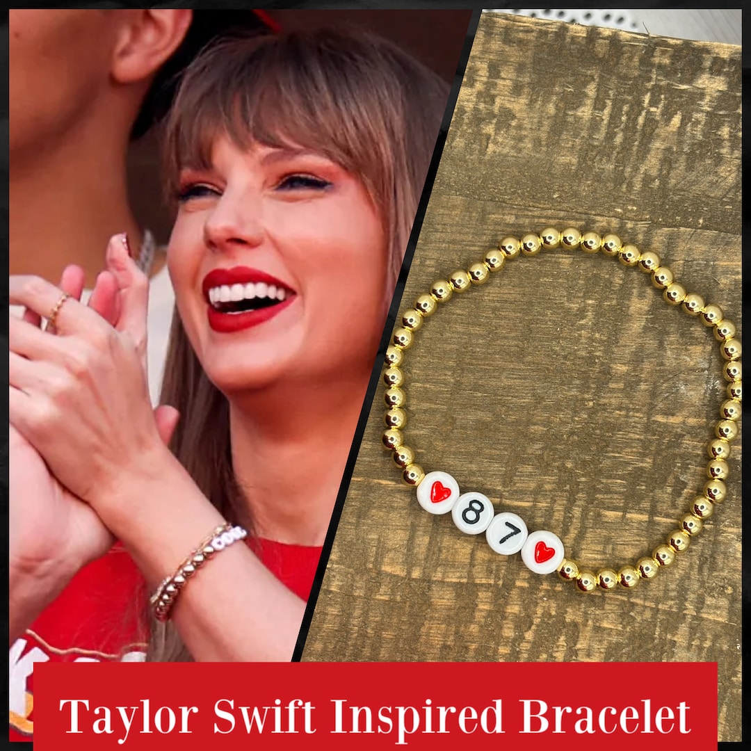 18k Gold Plated Taylor Swift 87 Bracelet Swiftie 87 Kelce Bracelet ...