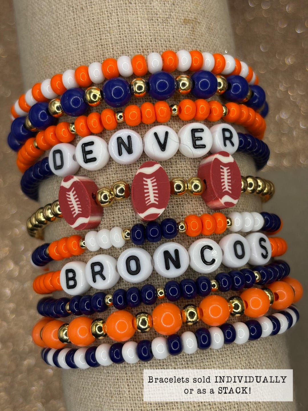 Denver Broncos Bracelets | Broncos Bracelets | Football Bracelets ...