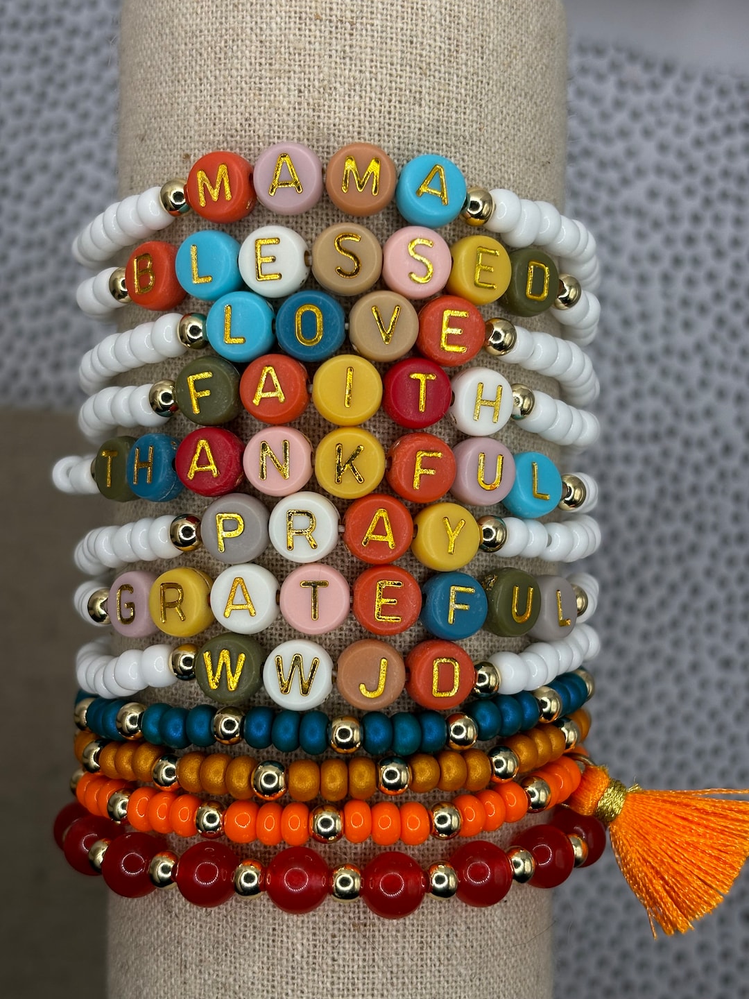 THANKFUL Fall Bracelets THANKSGIVING Friendship Bracelet Fall Bracelets ...