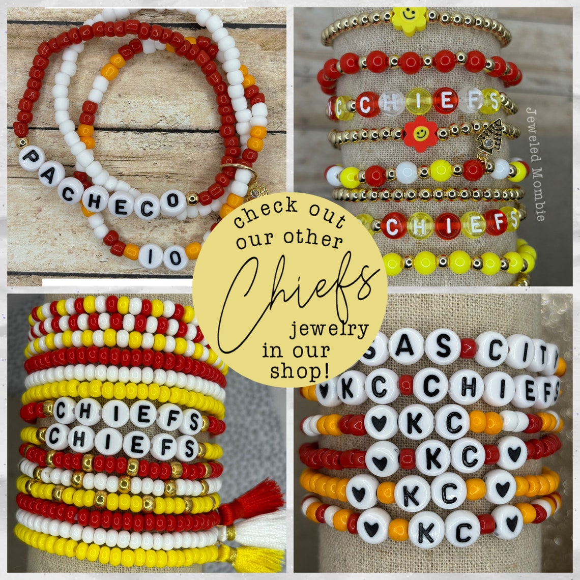 Kansas City Bracelets CHIEFS Bracelets NFL Sports Bracelets Gameday ...