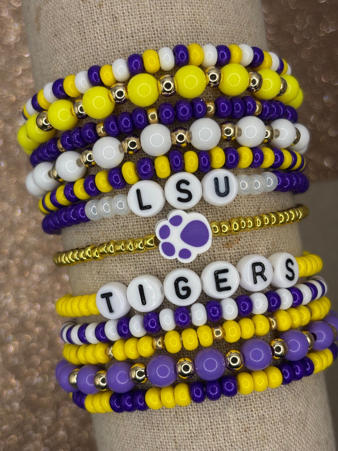 LSU Tigers Inspired Bracelets | Louisiana State University Bracelets ...
