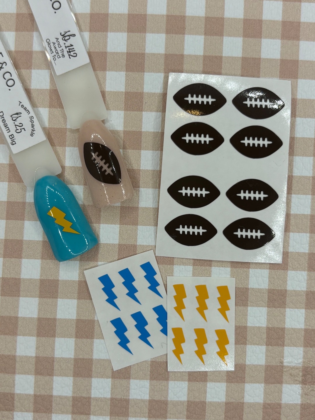 Los Angeles Chargers Nail Decals Los Angeles Football Los Angeles ...