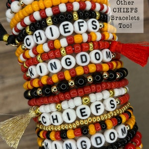 Kansas City Chiefs Bracelet Chiefs Bracelets Chiefs Bracelet Stack KC Chiefs Kansas City ...