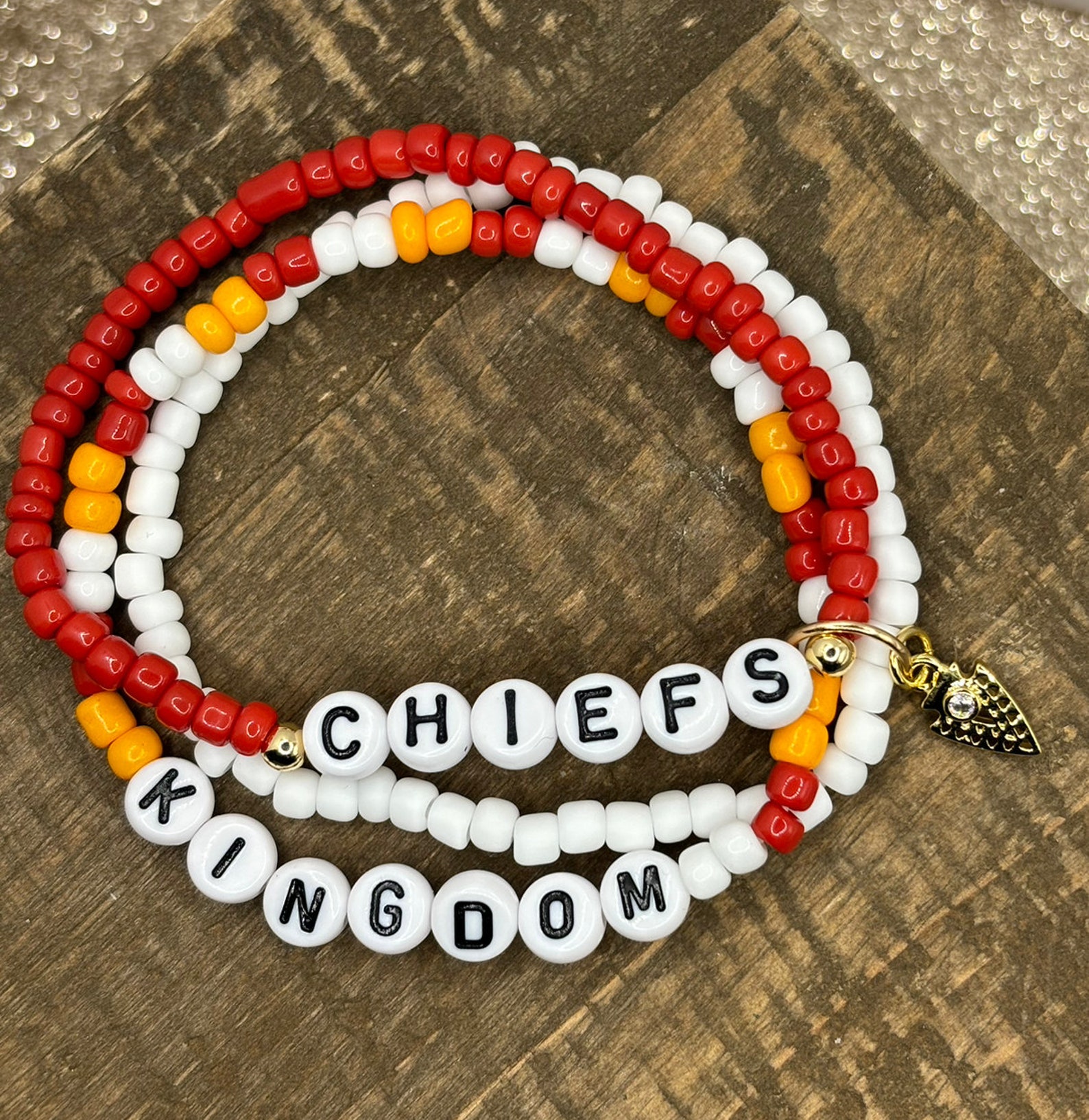 Kansas City Chiefs Bracelets | KC Chiefs | I Heart KC | Chiefs Stack ...