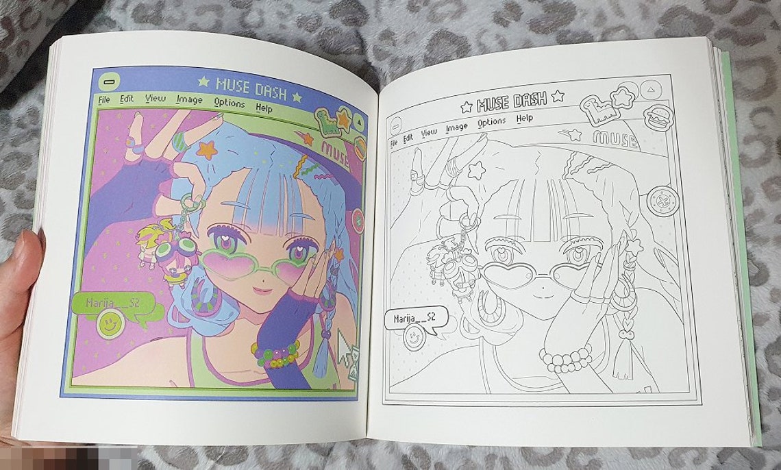 Lovely Girl Coloring Book by VIVINOS 레트로X키치X핑크팝: 러블리 소녀 컬러링북 With 비비노스 ...