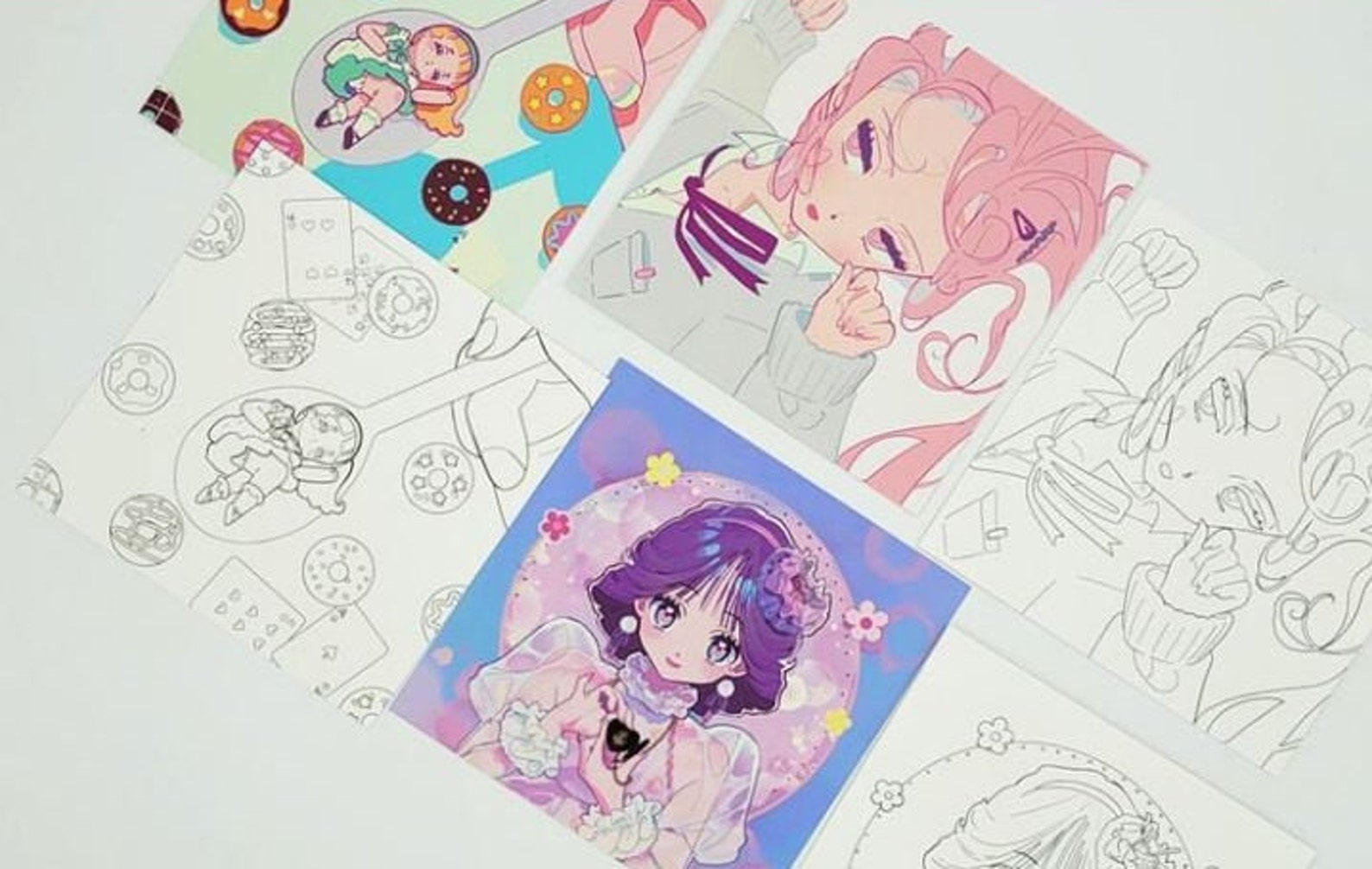 Lovely Girl Coloring Book by VIVINOS - Etsy