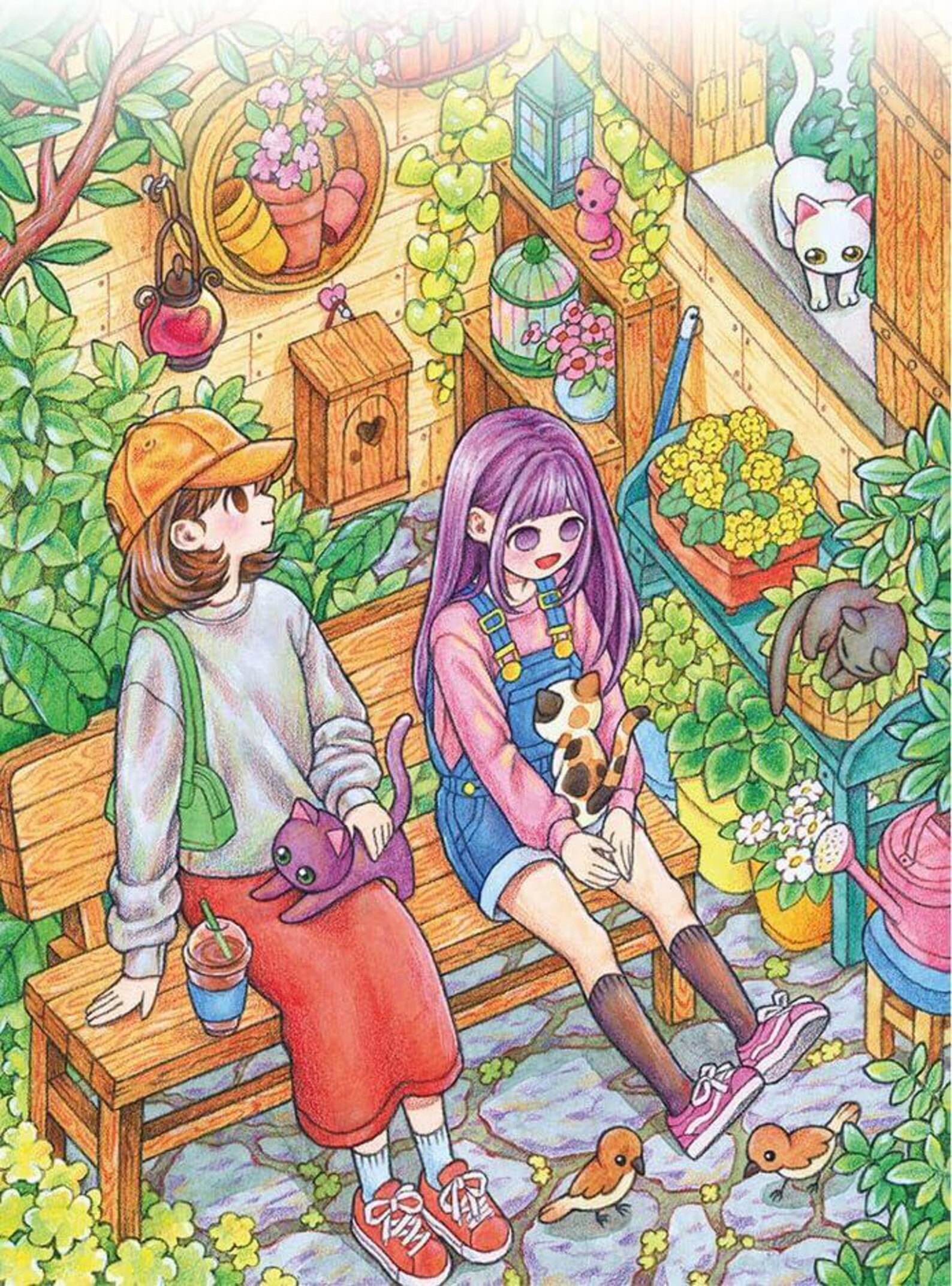Rowon Korean Art Book Rowon Coloring Book A Cat and A Girl - Etsy