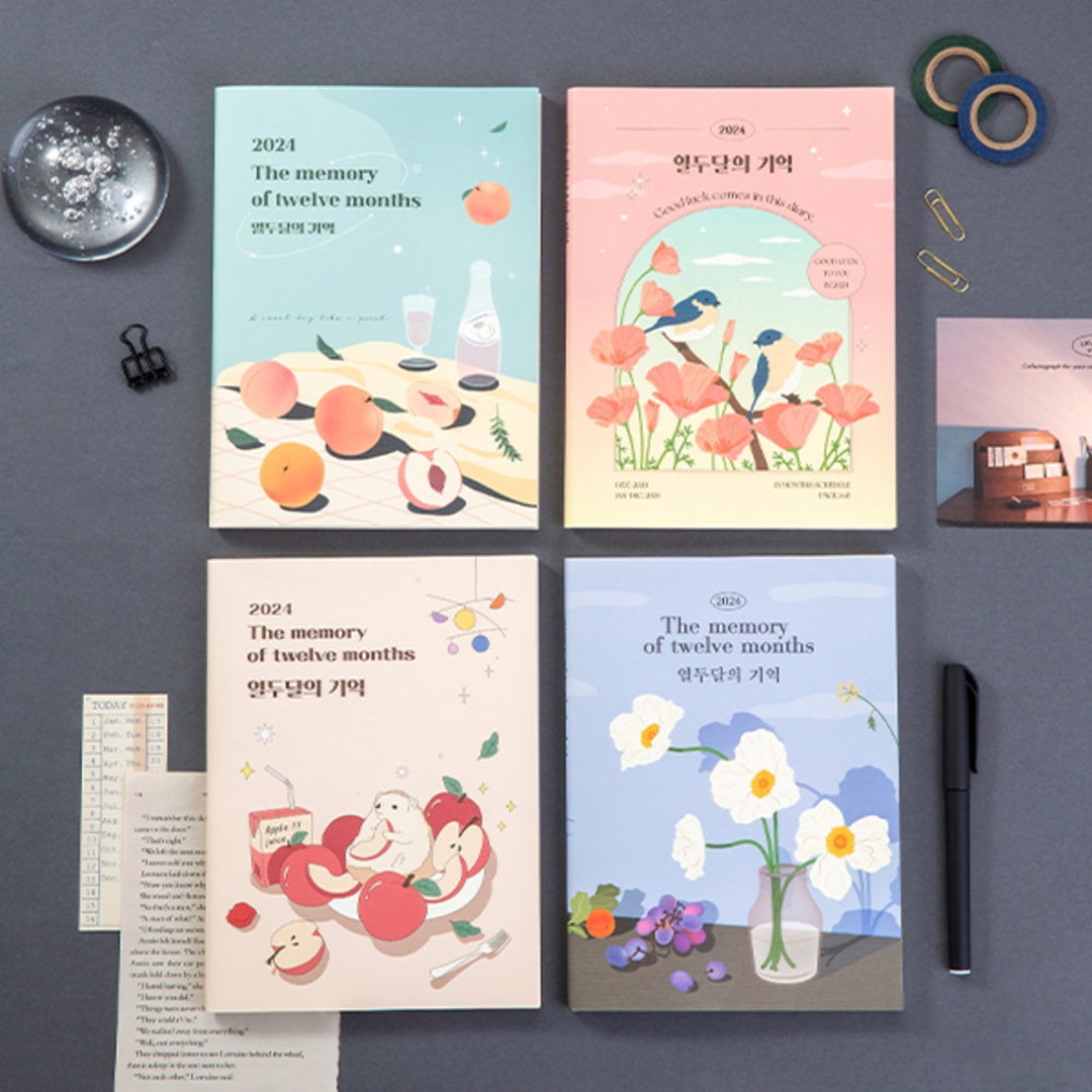 2024 Theme Planner With PVC Cover Weekly & Monthly 4 Patterns 2024 ...