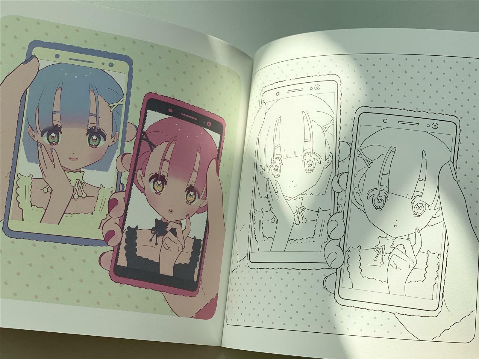 Lovely Girl Coloring Book by VIVINOS 레트로X키치X핑크팝: 러블리 소녀 컬러링북 With 비비노스 ...