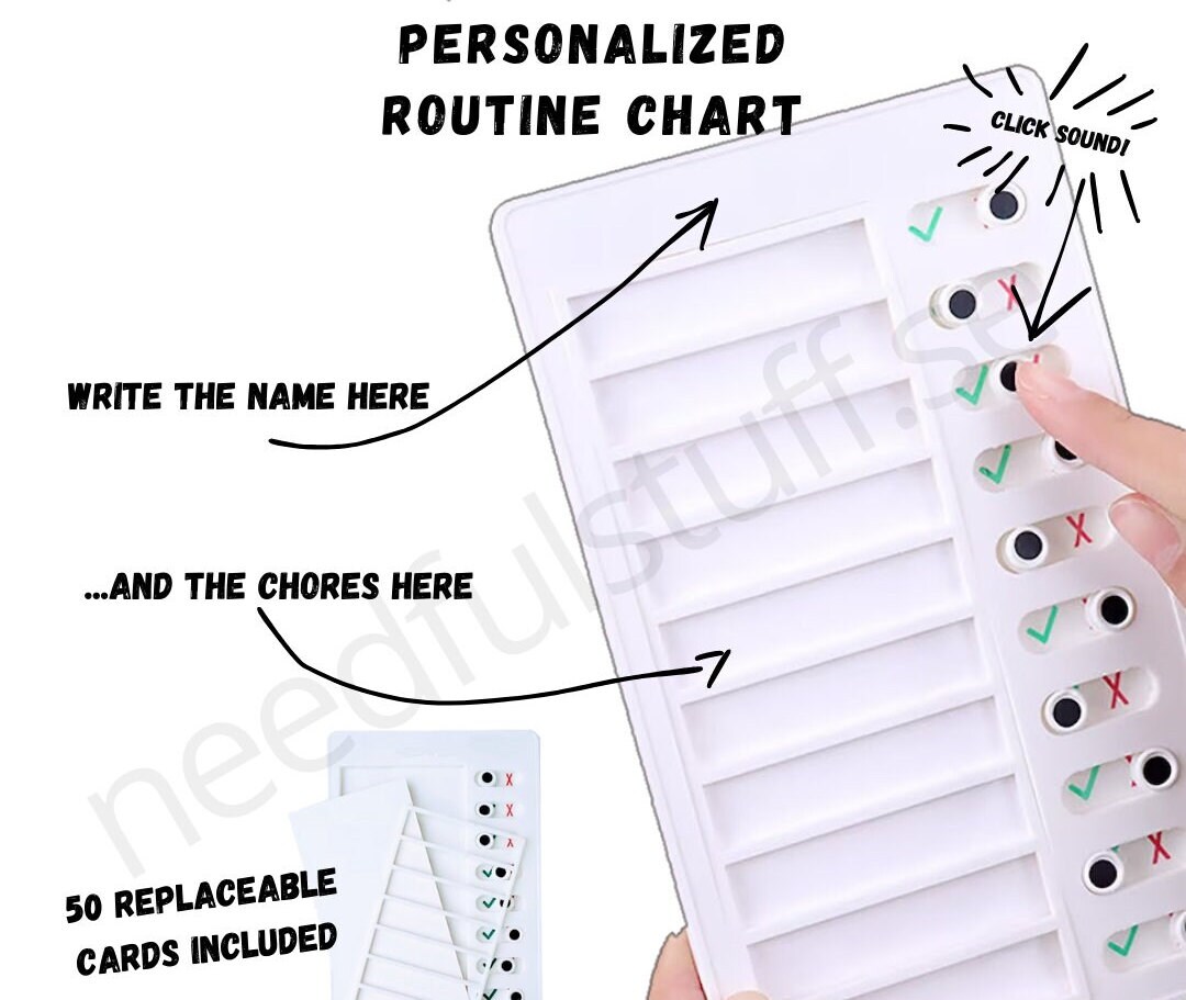 Sliding Routine Chart Chore Chart Daily Checklist Kids - Etsy Australia