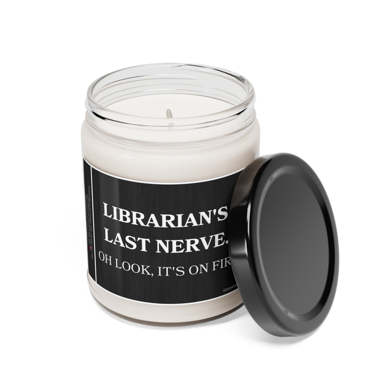 Librarian's Last Nerve Candle - Book Lover's Gift, Literary Humor ...