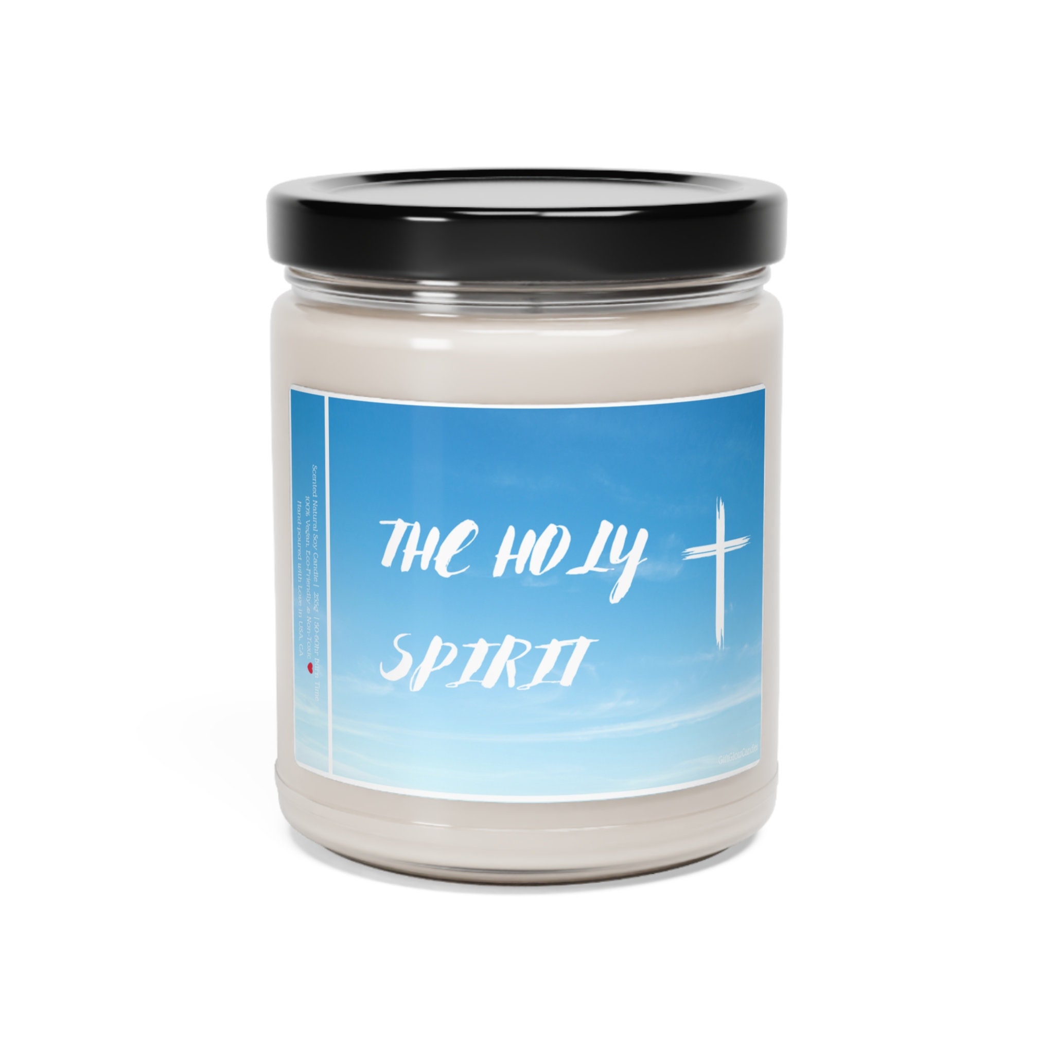 The Holy Spirit Candle - Cloud & Cross Design, Spiritual Comfort, Faith ...