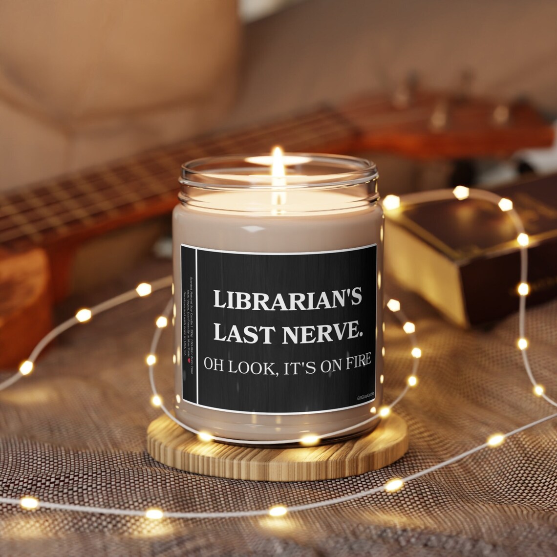 Librarian's Last Nerve Candle - Book Lover's Gift, Literary Humor ...