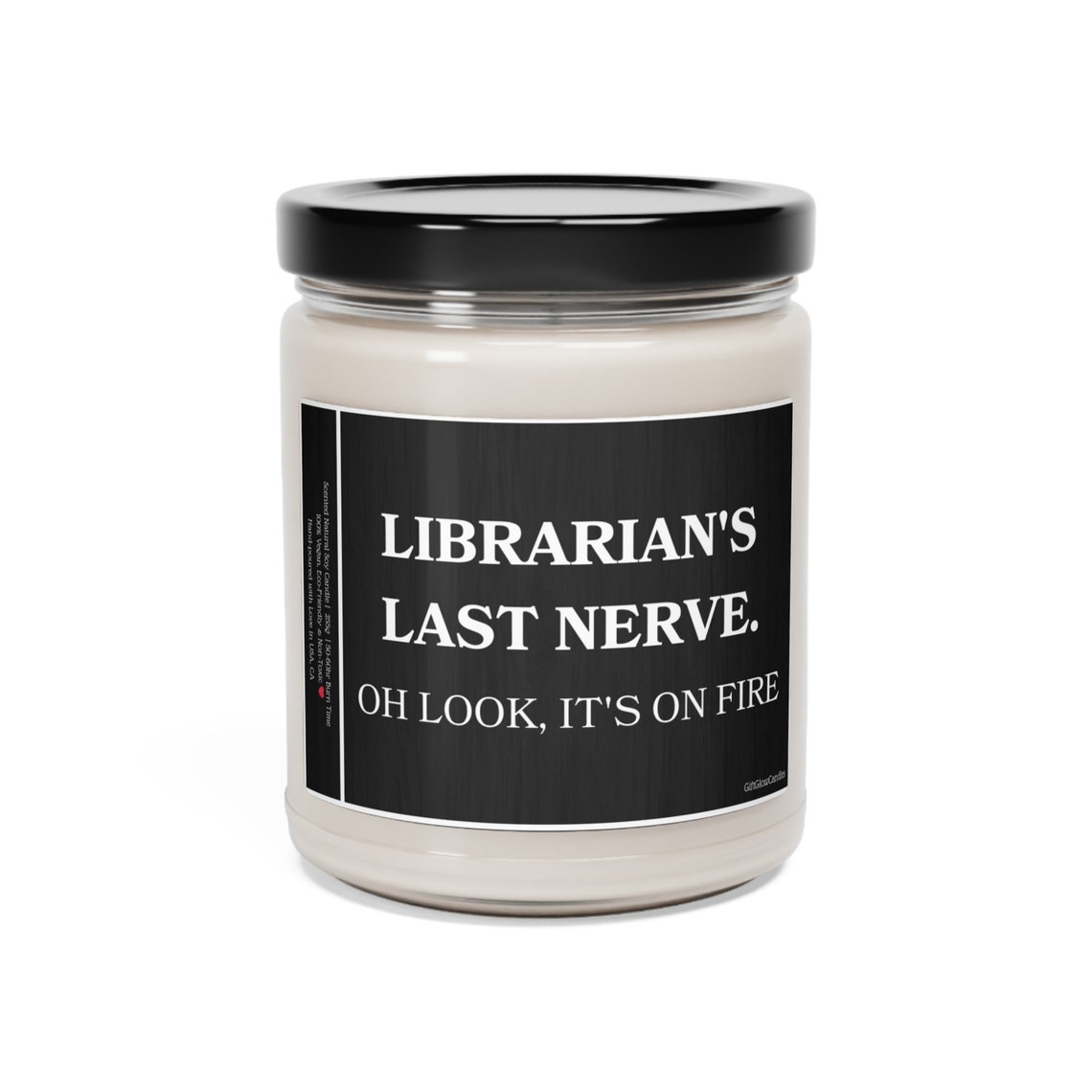 Librarian's Last Nerve Candle - Book Lover's Gift, Literary Humor ...