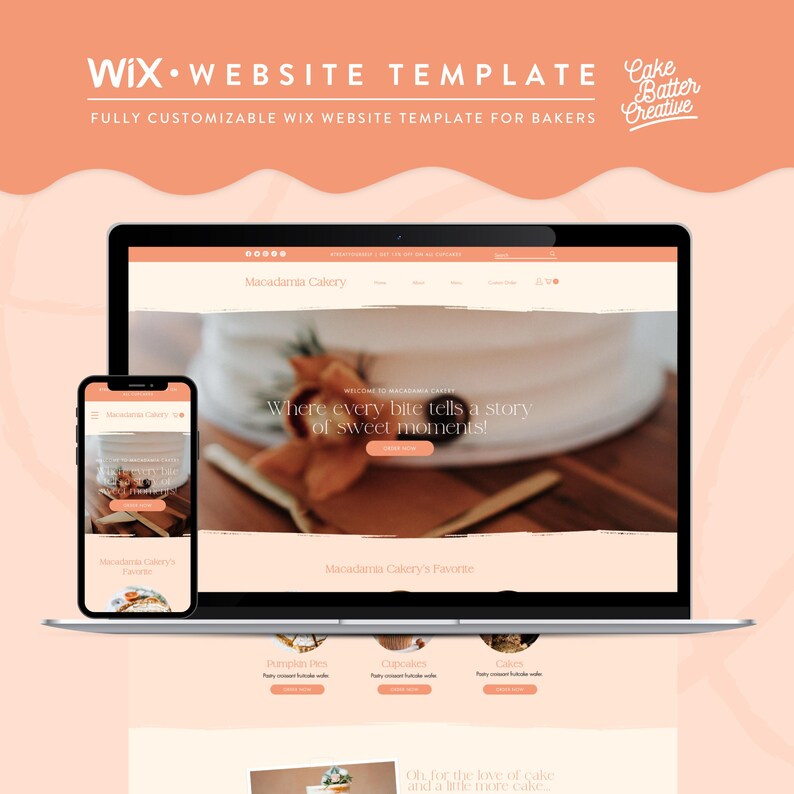 Wix Website for Bakery, Bakery Wix Website, Wix Website for Desserts ...