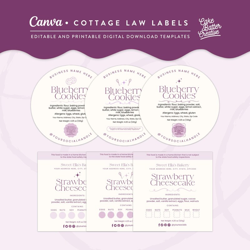 Texas Cottage Food Label - Etsy