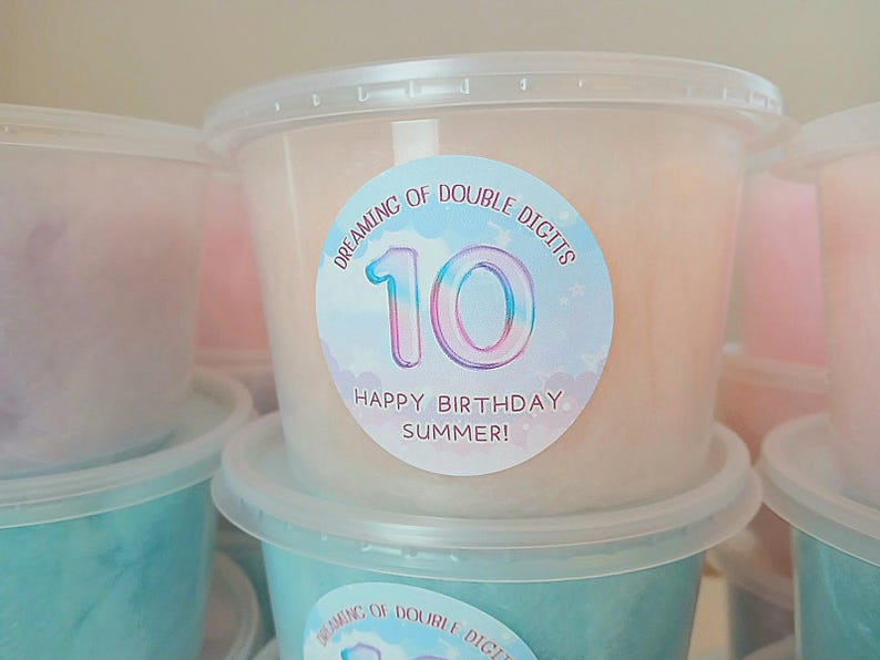 18 Mini Assorted Cotton Candy. Cotton Candy Party Favors. Custom Cotton ...