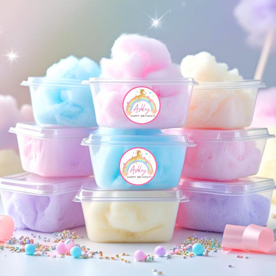 18 Mini Assorted Cotton Candy. Party Favor Cotton Candy. Sweet Treat ...