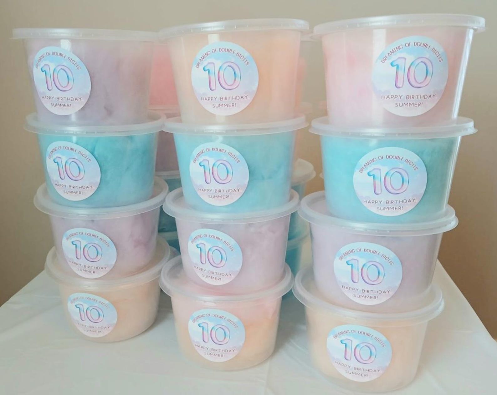 18 Mini Assorted Cotton Candy. Cotton Candy Party Favors. Custom Cotton ...