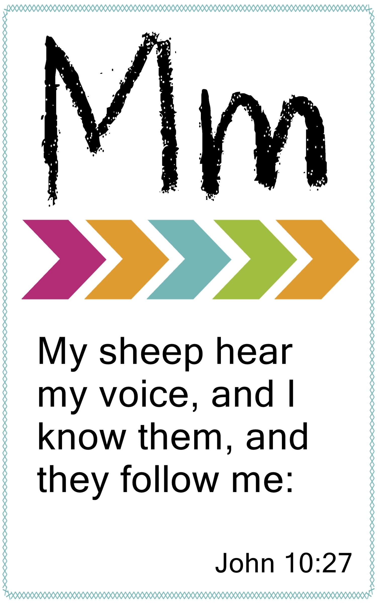 Kids Printable ABC Bible Memory Verse Cards, King James Version (KJV ...