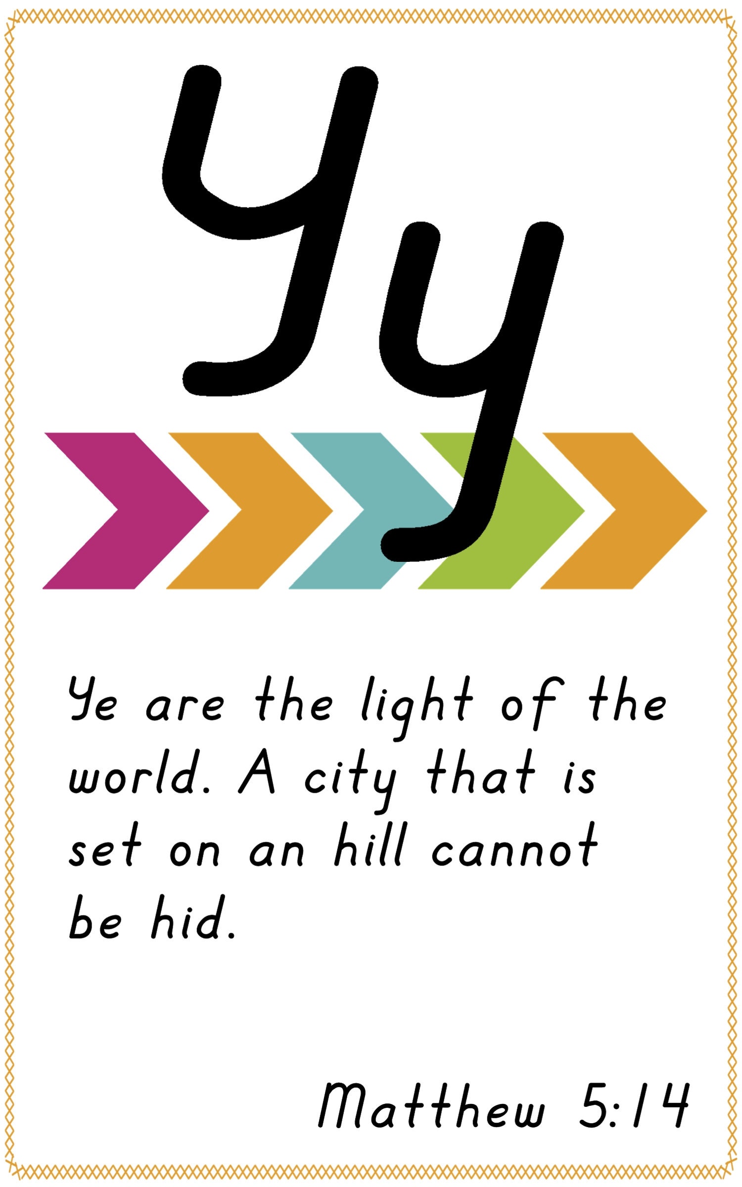 Kids Printable ABC Bible Memory Verse Cards, King James Version (KJV ...