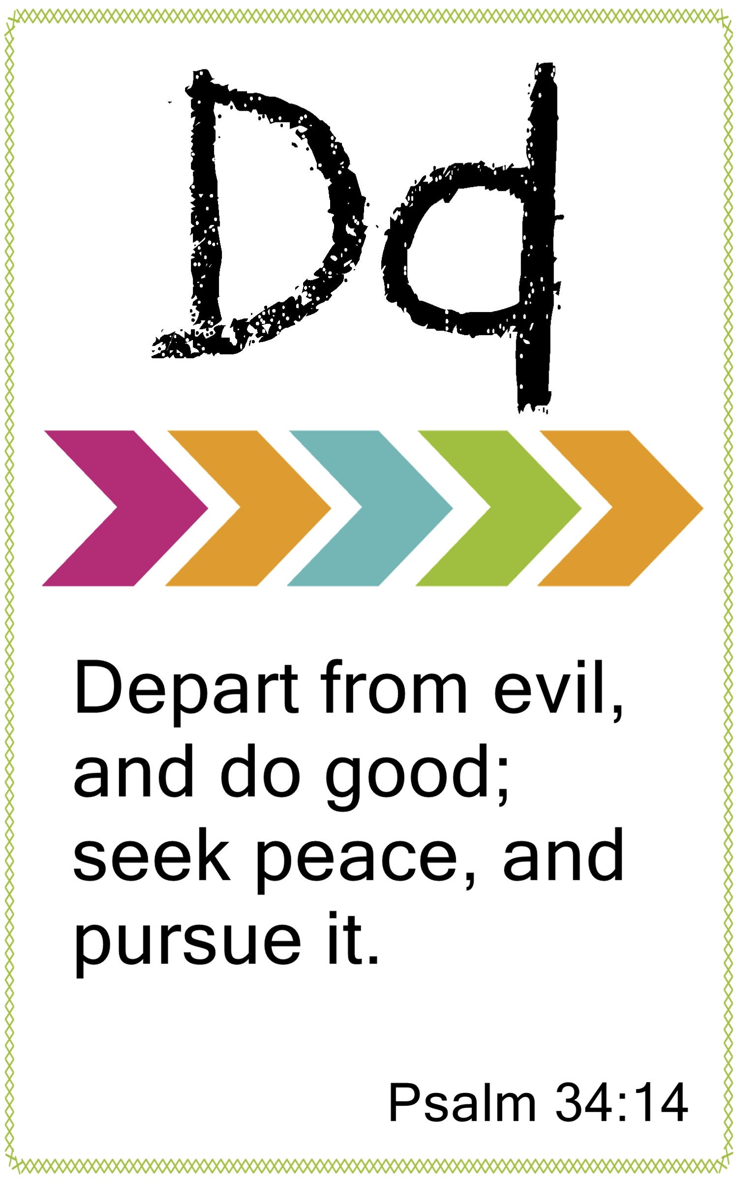 Kids Printable ABC Bible Memory Verse Cards, King James Version (KJV ...