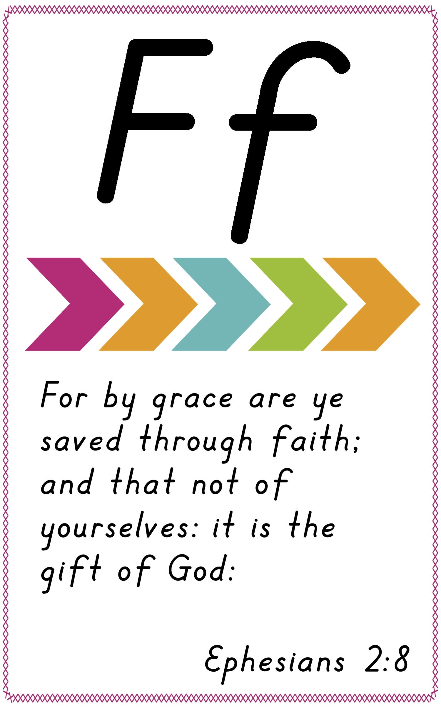 Kids Printable ABC Bible Memory Verse Cards, King James Version (KJV ...