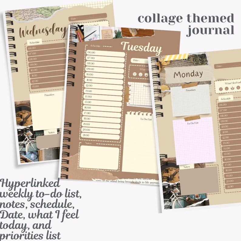 Weekly Hyperlinked Digital Journal, Instant Download PDF Journal ...