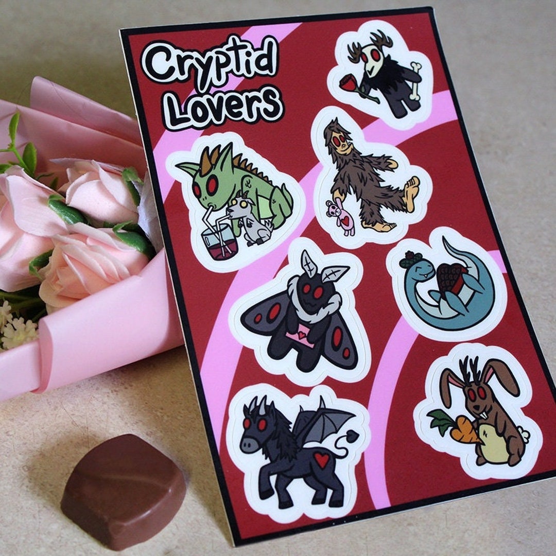 Cryptid Lovers Sticker Sheet - Water Resistant Sticker - Laptop Sticker ...