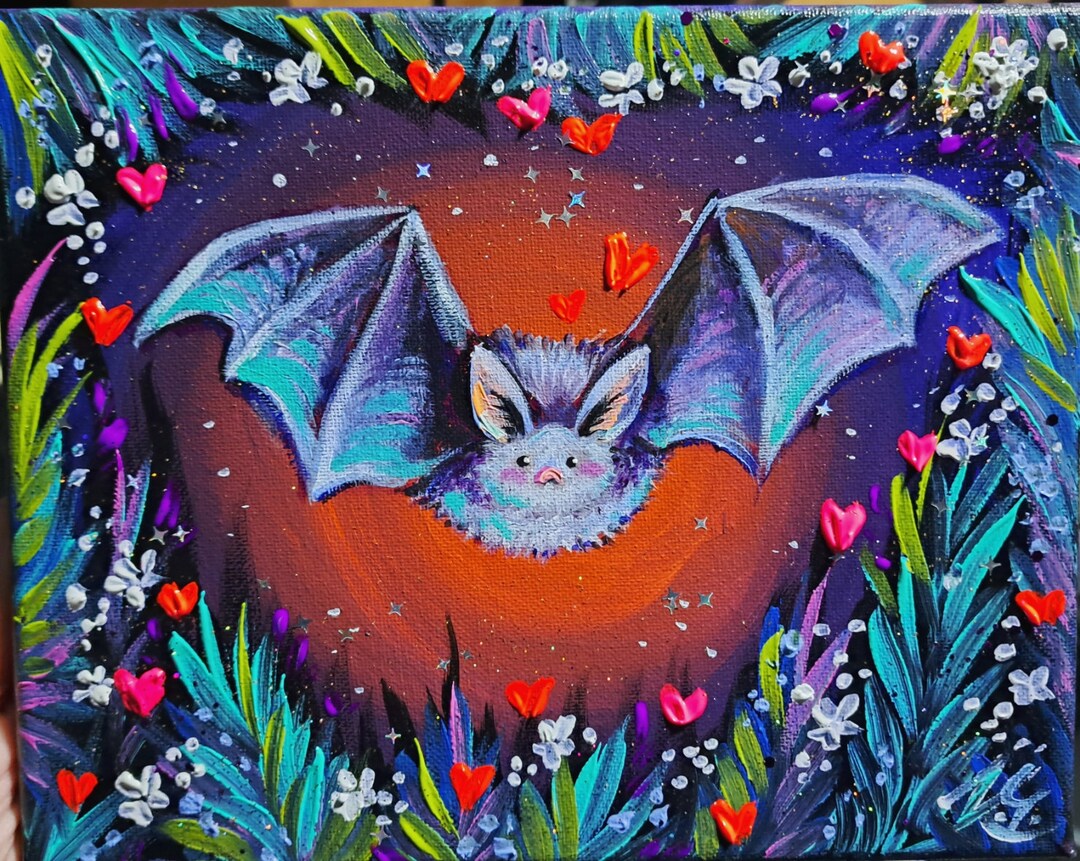 Batty Sunset, Original Art - Etsy