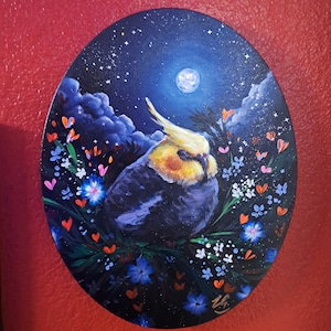 Sleepy Cockatiel Original Art - Etsy