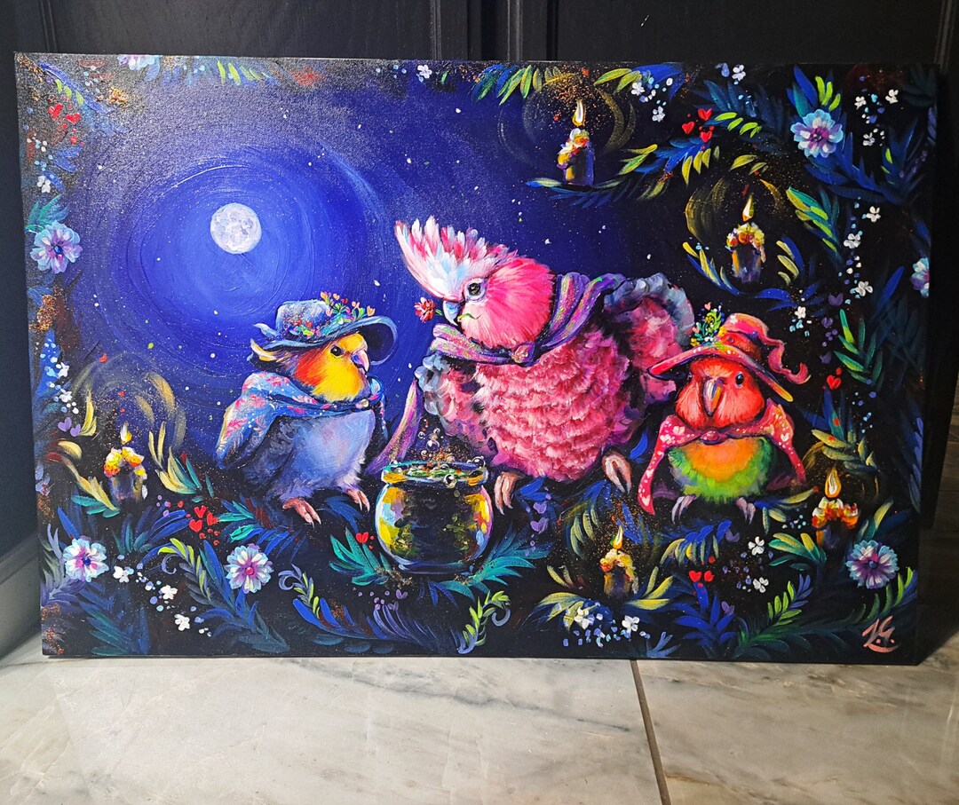 Witches' Meeting Original Painting - Etsy