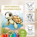 Cute Baby Animals, 20 Coloring Page, for Kids, Instant Download ...